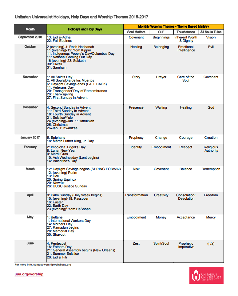 Holidays and Ceremonies | UUA.org